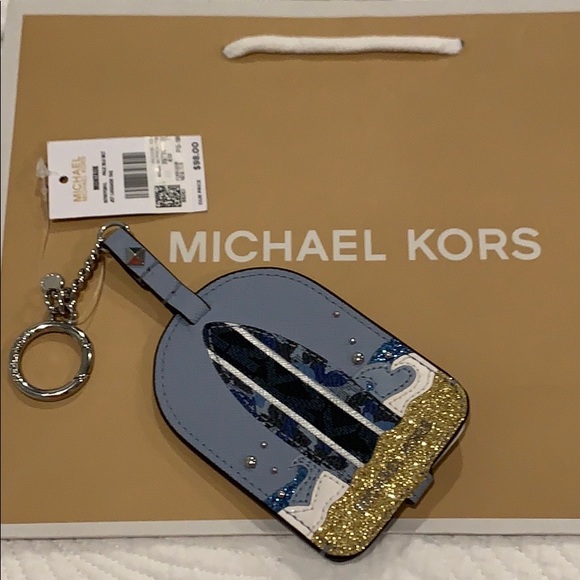 Michael Kors | Accessories | Michael Kors Montauk Luggage Tag Key Fob Lanyard | Poshmark
